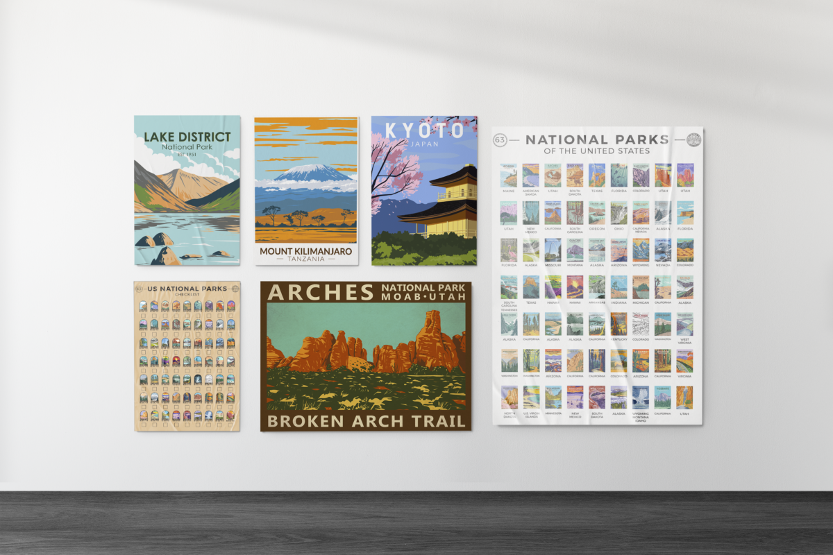 Travel Posters - Retro Illustrations - KrisSid Designs